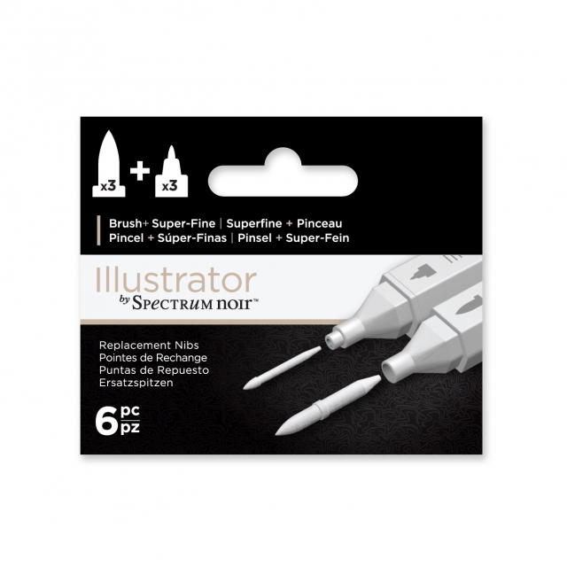 Spectrum Noir Spare Nibs Chisel + Fine 12-set | Pen Store